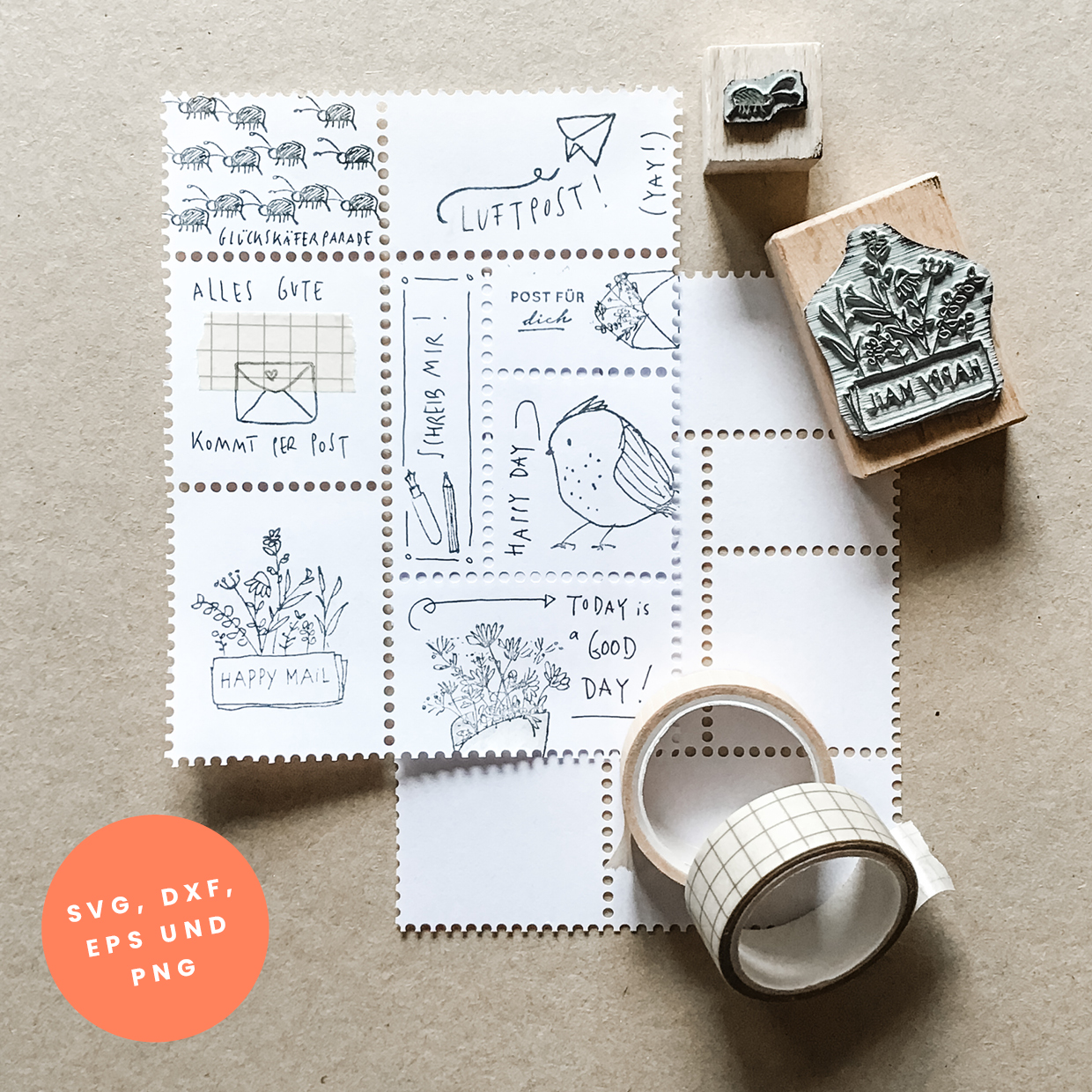 Plotterdatei "Briefmarken-Bogen"