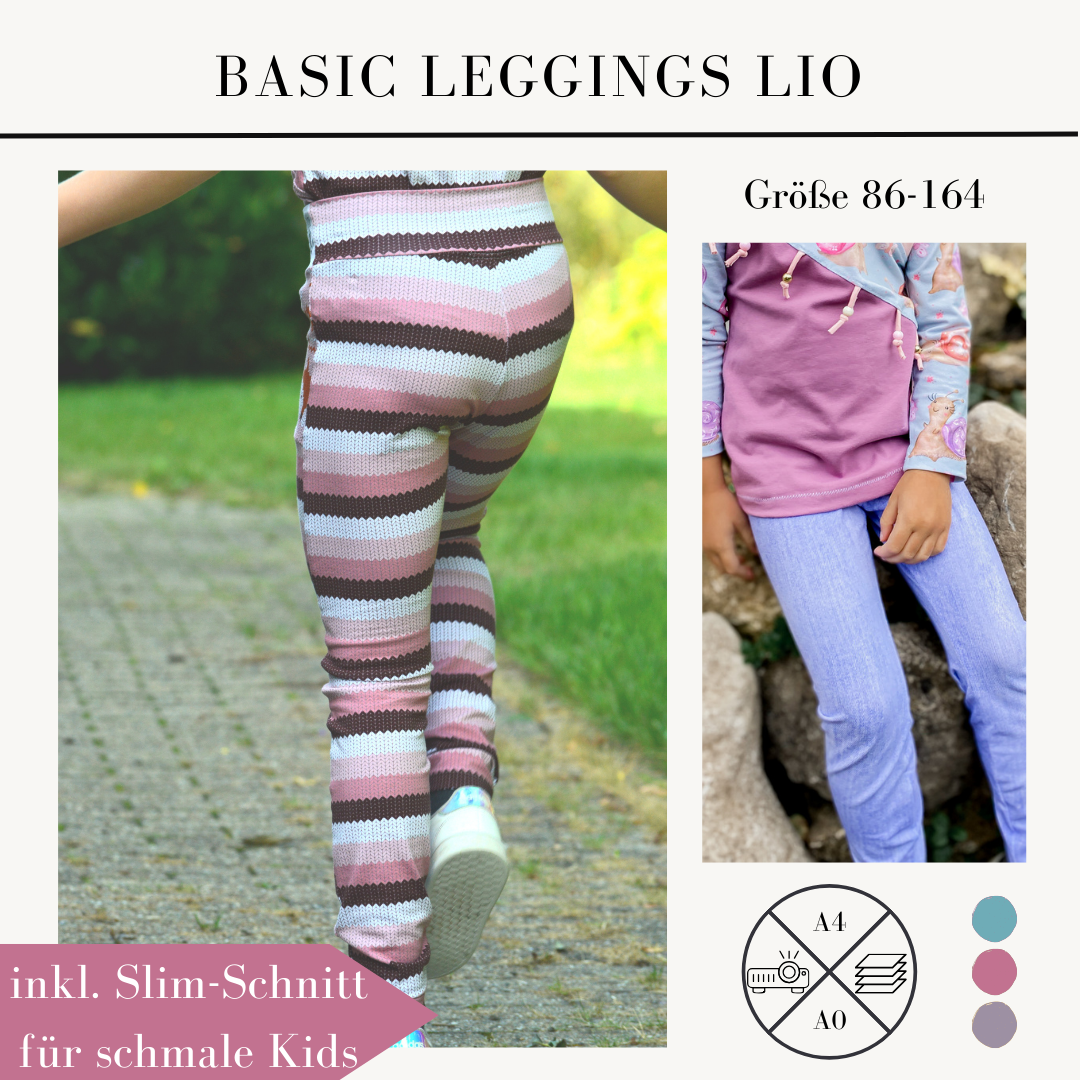 Schnittmuster Basic Leggings Lio für Mädchen Gr. 86-164